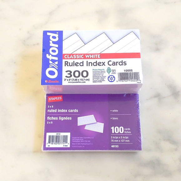 Oxford and Staples | Office | Nwt Oxford And Staples White Ruled Index ...